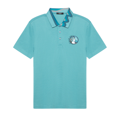 LIU·JOUOMOPolo衫清新水绿色