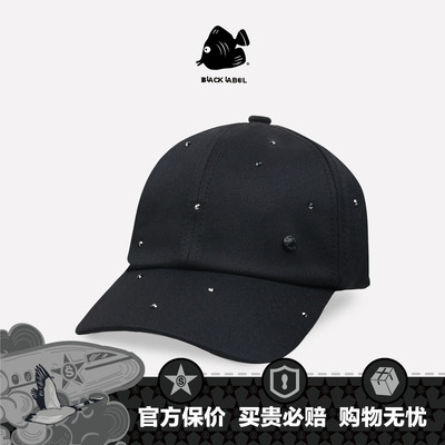 思沃福黑标进口水钻软顶棒球帽