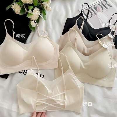 小云肌1359超薄交叉美背内衣女细吊带小胸聚拢防下垂收副乳文胸