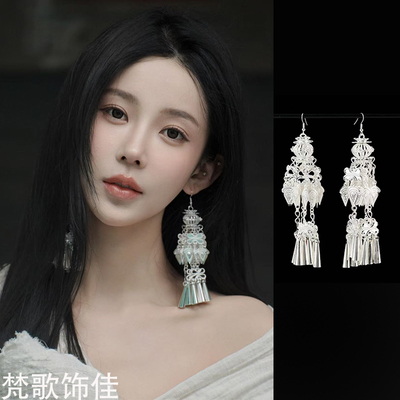 清冷新中式高级设计感流苏耳环