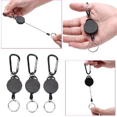 Retractable Pull Key Ring ID Badge Lanyard Name Tag Card