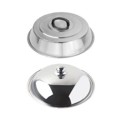 Stainless Steel Lid for Wok and Griddle, 36cm Cookware Cover