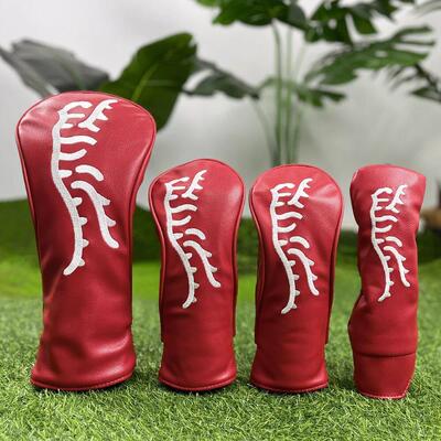 Dazzling red golf club head cover: Durable, waterproof, golf