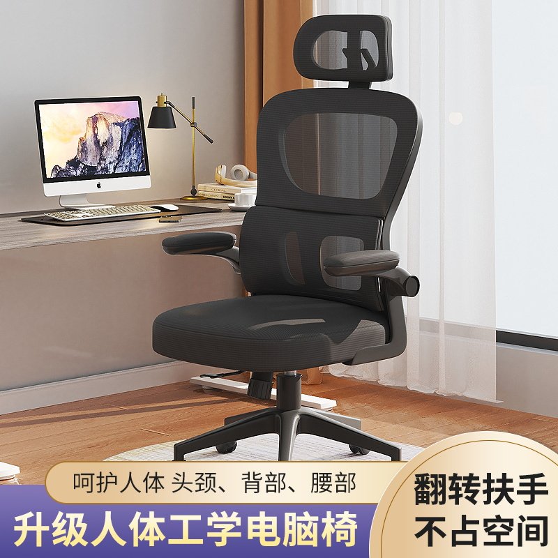 电脑椅书房办公学生宿舍座椅人体工学电竞椅家用舒适久坐学习椅子