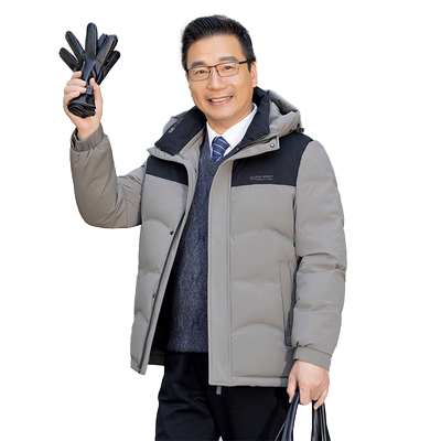 惠绅冬装脱卸领休闲保暖羽绒服