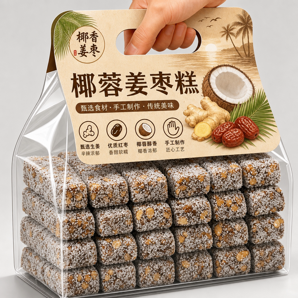 【三伏天】手工姜枣糕养生小零食办公室解馋健康小吃休闲食品即食