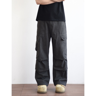 HFB定制裤长多口袋工装裤牛仔裤