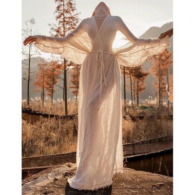 法式那不勒斯裙海边度假