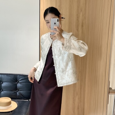 馨菲家国风新中式-质气质重工时尚百搭外套短外套（含5真丝）6131