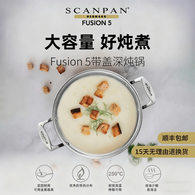 带盖深炖锅SCANPAN不锈钢
