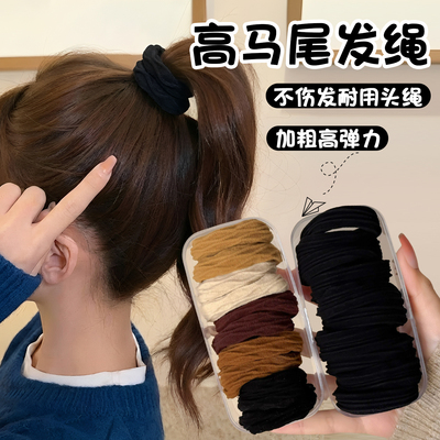 高马尾发圈女2026新款高弹力加粗不勒发耐用头绳扎头发皮筋头发饰