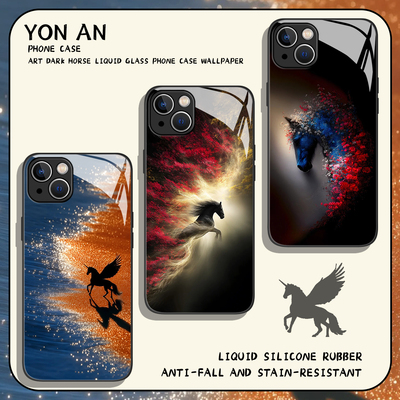 适用小米红米手机壳艺术黑马