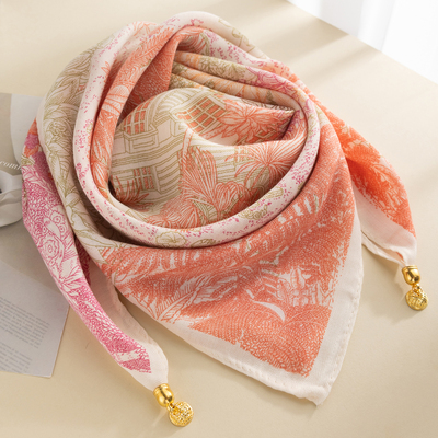 围巾女款2025新款秋冬季高级轻奢感小方巾丝巾磁吸扣三角脖套护颈