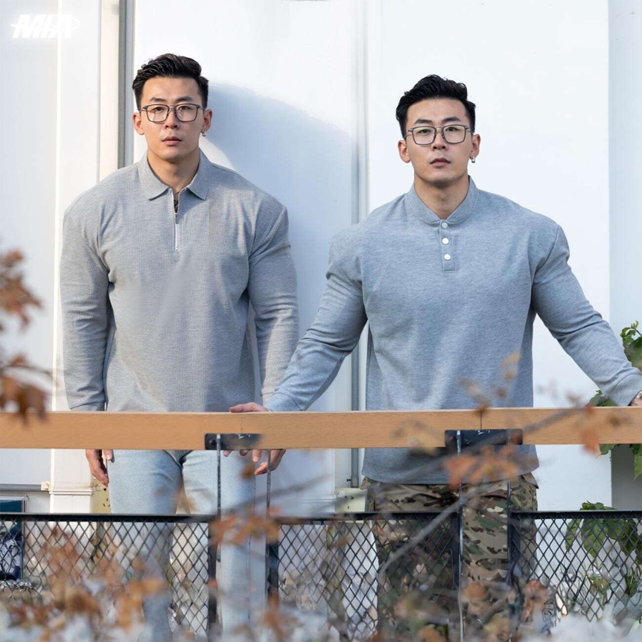 MPA秋季高级感重磅超细弹力华夫格POLO领/新中式亨利领休闲长袖
