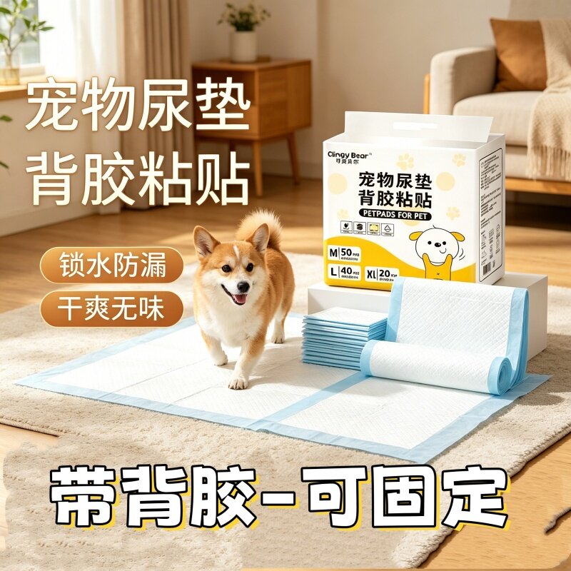 可粘贴狗狗尿垫泰迪除臭尿不湿尿片猫一次性隔尿垫加厚防漏大码