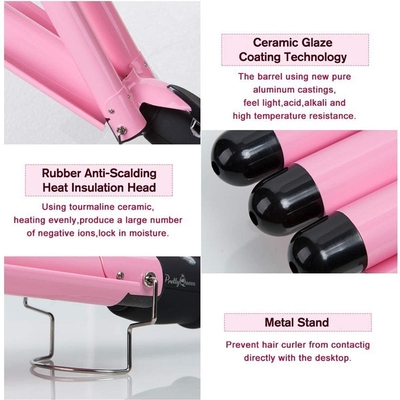 Ceramic Hair Curler Triple Barrel Curling Iron Professional