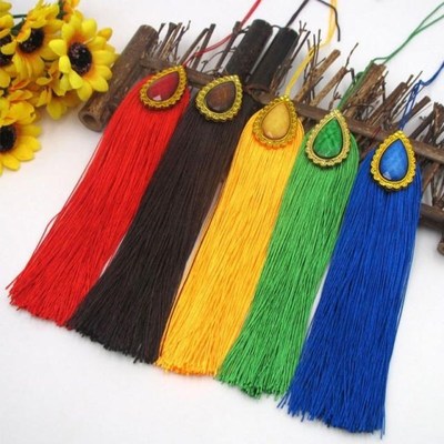 Handmade Buddha Bead Counter Decoration Polyester Tassels wi