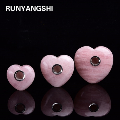 New Natutal rose quartz crystal pipe pink crystal smoking H