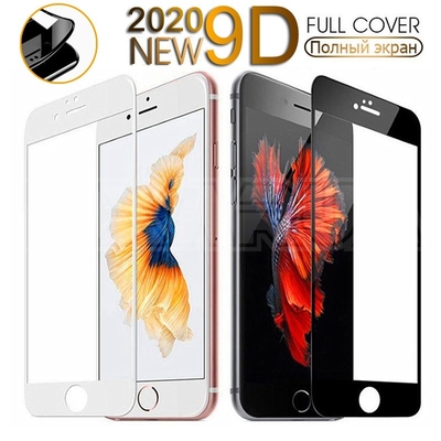 9D Curved Edge Tempered Glass on the  iPhone 7 8 6 6S Plus S