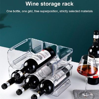 Refrigerator Beverage Storage Rack Transparent Plastic