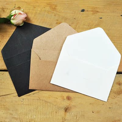 40 pcs/lot Black White Craft Paper Envelopes Vintage Europea