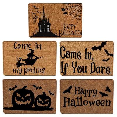 Halloween Doormat Creative Witch Pumpkin Bat Pattern