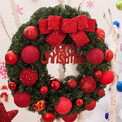 30/40/50cm Christmas wreath pendant mall hotel door hanging