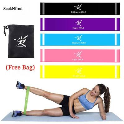 5PCs/Set Resistance Bands Latex Elastic Band Strength Traini