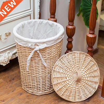 Laundry Basket Rattan Covered Laundry Basket Large Clothes