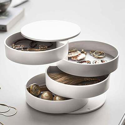 Rotating Multi-layer Desktop Storage Box Hair Accessories Je
