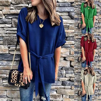 pieces pants sets womens outfits long solid sashes trousers