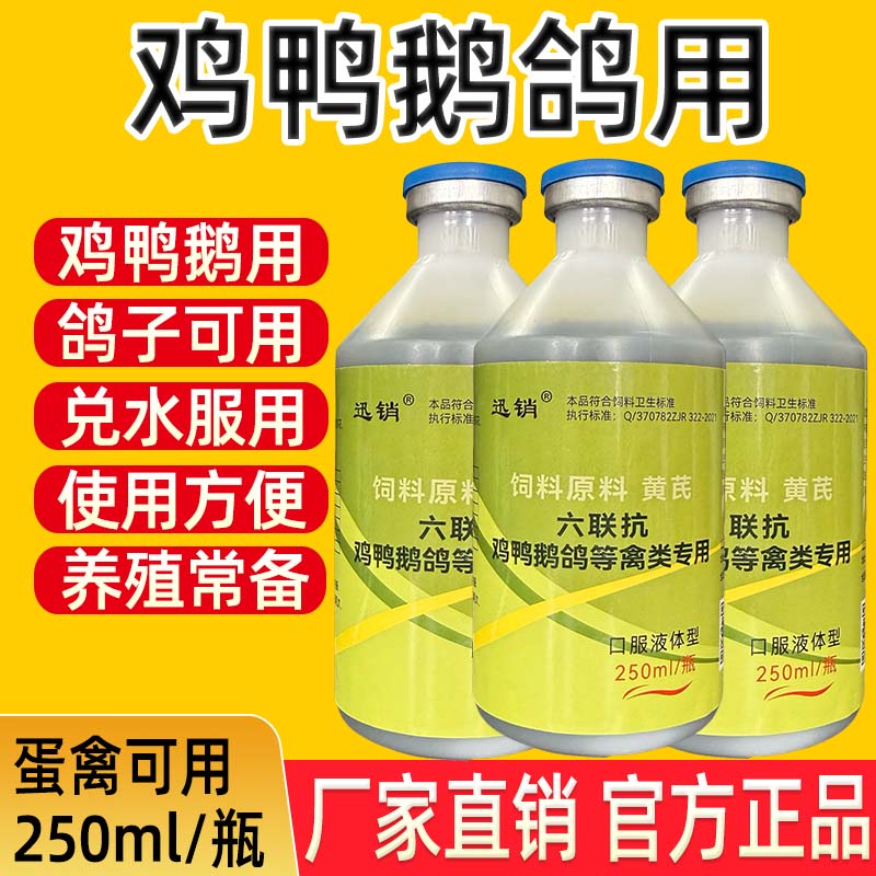 六联兽用抗小鸡鸭鹅蛋禽可用鸽子鹌鹑鹦鹉可用植物提取饲料添加剂