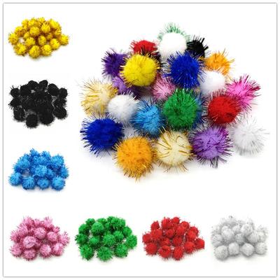 50pcs 15mm 25mm Colorful Pompoms for Dolls Garment Handmade