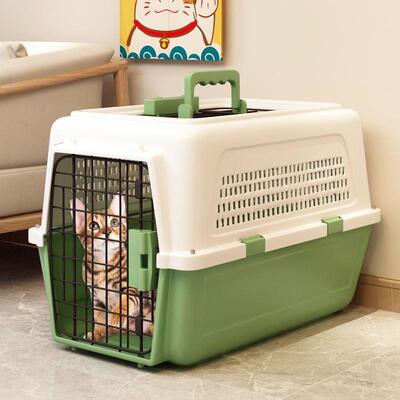 Dog Aviation Flight Box Cat Travel Cage Pet Carrier Crate