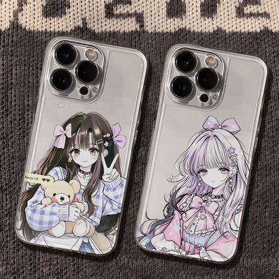 蝴蝶结少女适用一加Turbo6V手机壳ACE6至尊版透明1+ACE5竞速版1+15T/13T/1211R一加ACE3V/2Pro学生一加8/9RT