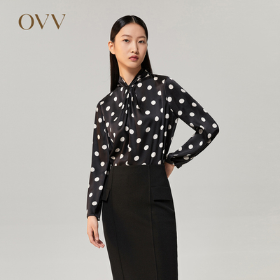 重磅真丝OVV秋冬缎面长袖休闲