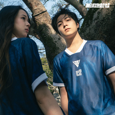 無球跑動26赛季温州队中乙热身服蓝夹缬传统蓝染穿搭生活复古球衣