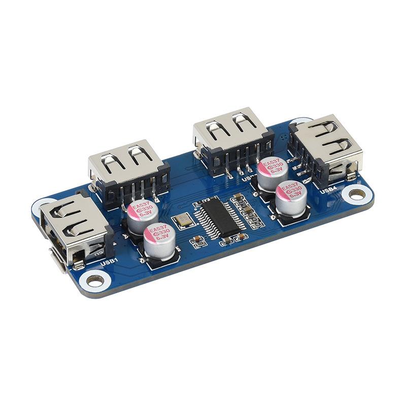 树莓派RaspberryPiZero2W4路USB2.0扩展板顶针式HUB集线器