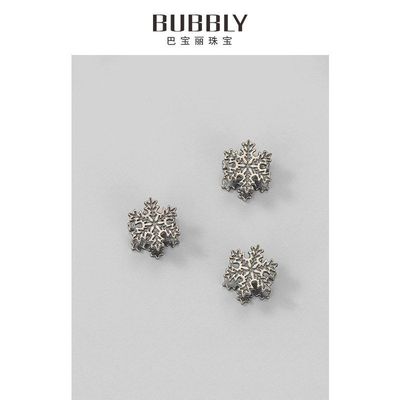 DIYs925隔珠编绳泰银纯银饰品