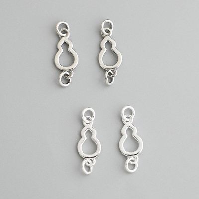 配件吊坠葫芦项链手工双圈纯银