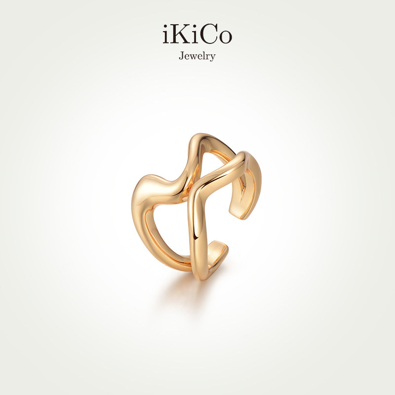 iKiCo Jewelry流金系列暗涌戒指小众高级设计感个性