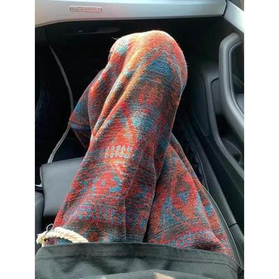 法式rouje damas脏脏风新中式裤子女春秋款民族风针织vintage卫裤