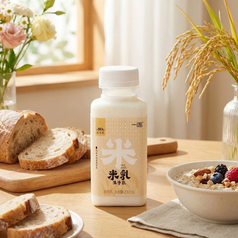 一鸣低温泰国茉莉香米米乳牛奶200ml/瓶