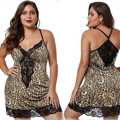 Erotic Lingerie Sexy Plus Size Women's Sling Lace Nightd