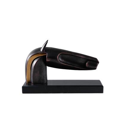 脂现代新中样板房马头摆件式树大象VXE理石抽动物如意马桌面书柜