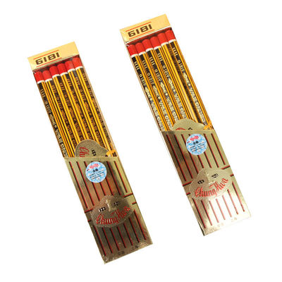 上海中华6181HB 金装沾头铅笔 六角杆 学生书写 12支装