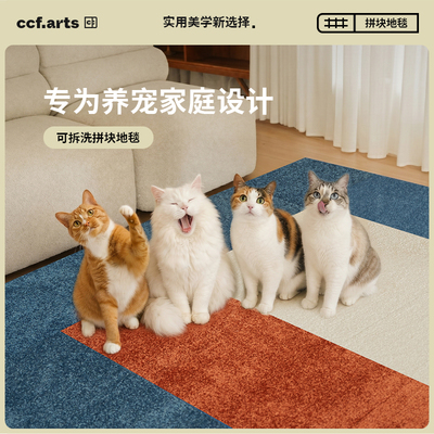 CCF可拆洗拼块地毯宠物地垫