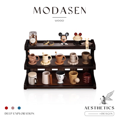 MODASEN桌面楠竹杯架收纳整理