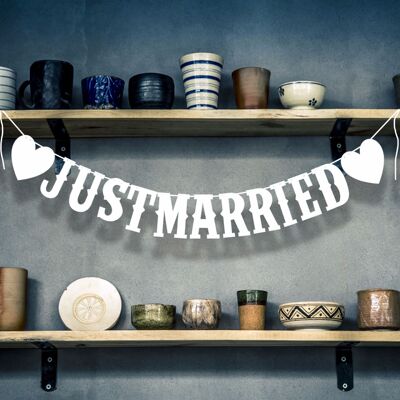 JUST MARRIED La Hua Wedding Decoration in Europe and America Wedding Room Decoration Supplies Wedding La Hua