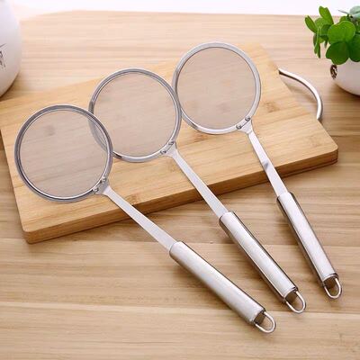 Stainless steel small strainer screen juice soybean milk strainer spoon kitchen supplies strainer